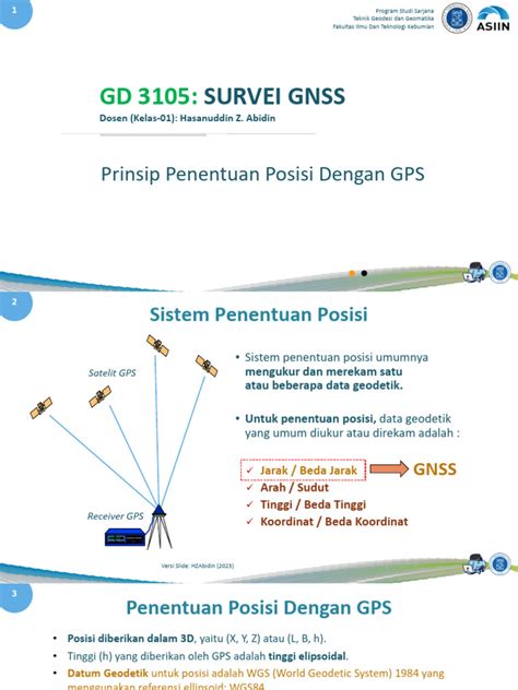 Survei Gnss 4 Prinsip Penentuan Posisi Dengan Gps 2023 Pdf