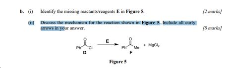 Solved B I Identify The Missing Reactants Reagents E In Chegg Com