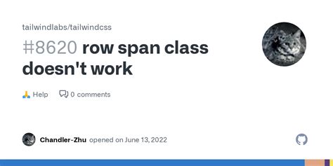Row Span Class Doesnt Work · Tailwindlabs Tailwindcss · Discussion