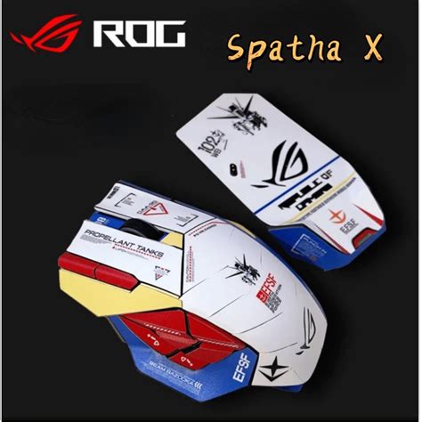 ⭐賽博裝備聯動鋪⭐♙適用於rog Spatha X滑鼠磨砂貼紙gundam卡通防滑吸汗貼膜 蝦皮購物
