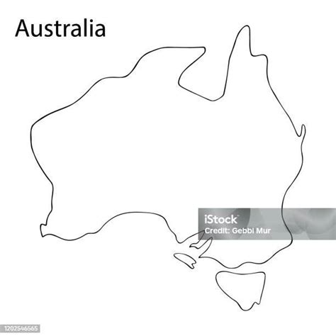 호주 본토 남반구에 있는 상태입니다 벡터 스톡 일러스트레이션입니다 격리된 배경에 대한 개요입니다 어린이와 성인을위한 색칠 공부 책 책 잡지 또는 웹 디자인에 대한 아이디어