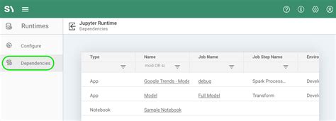 Runtime Dependencies Syntasa