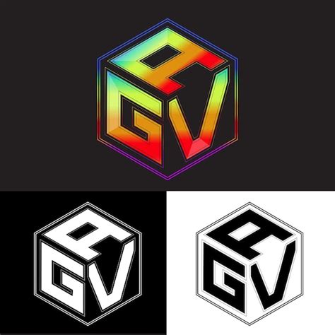 Premium Vector Initial Letters Agv Polygon Logo Design Vector Image