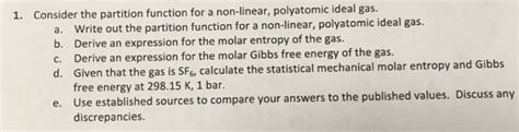 Solved Consider The Partition Function For A Non Linear Chegg