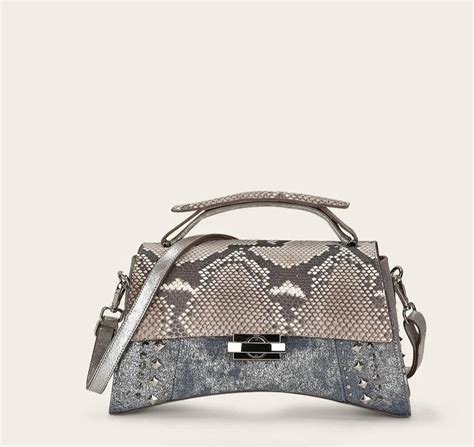 Bod0fph Cuadra Silver Dress Fashion Python Handbag For Women