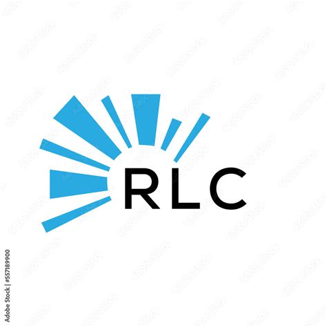 Rlc Letter Logo Rlc Blue Image On White Background And Black Letter