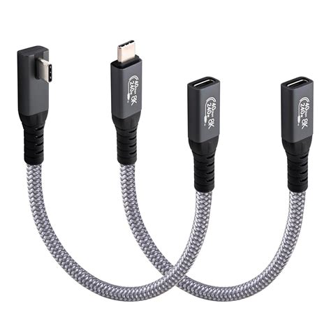 Cacoco Short Usb C Extension Cable 2 Pack Short Usb C Male To Usb C