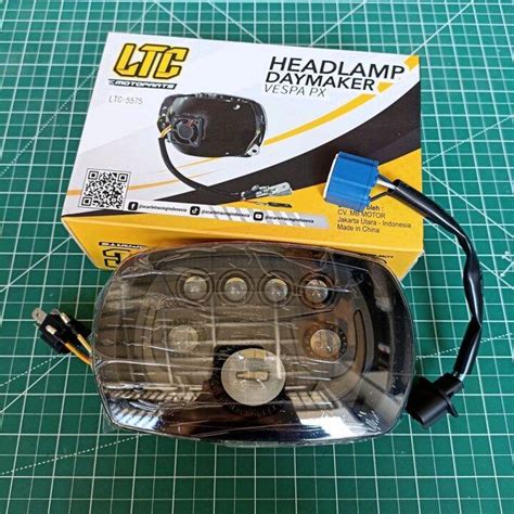Headlamp Lampu Depan Daymaker Vespa PX Exclusive LTC Scarlet Racing