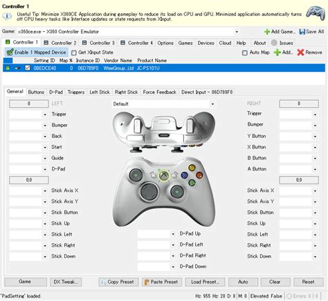 Directinputをxinputに変換 X360ceの導入と設定など Emulog
