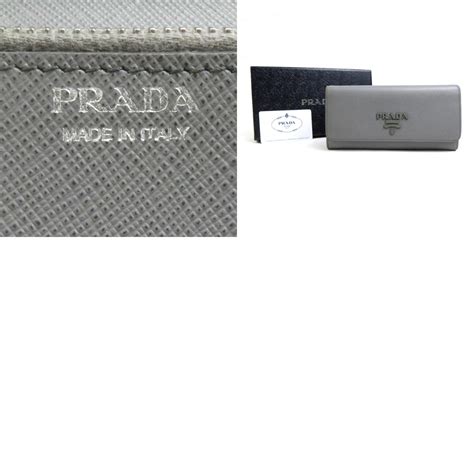【楽天市場】プラダ Prada 二つ折り長財布 レザー グレー ユニセックス 1mh132 送料無料【中古】 H29638g：ブランドバリュー