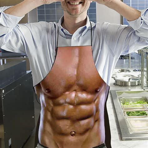 주방 앞치마 남성 맞춤형 작업복 앞치마 바베큐 요리 개별 근육 인쇄 앞치마 남성용 재미 있은 요리 Aliexpress
