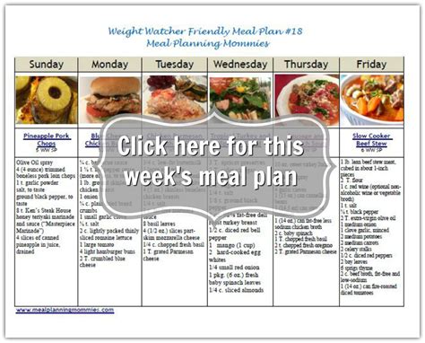 Weight Watcher Meal Plan 18 With Freestyle Smart Points