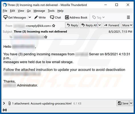 Important You Have Pending Incoming Email S Scam Removal And Recovery Steps Updated