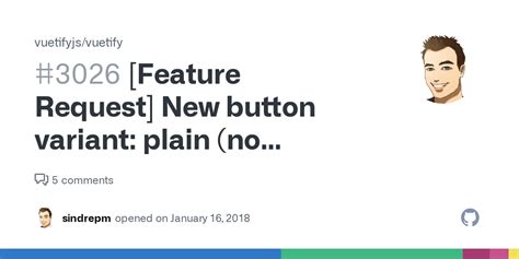 [feature request] new button variant plain no background hover