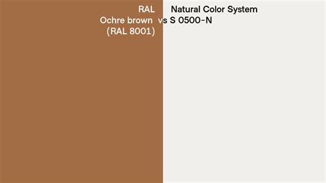 Ral Ochre Brown Ral 8001 Vs Natural Color System S 0500 N Side By