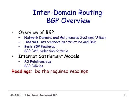Ppt Inter Domain Routing Bgp Overview Powerpoint Presentation Free