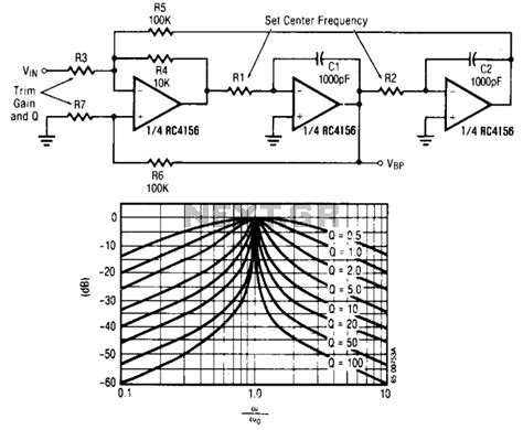 Tunable Bandpass Filter Circuit Circuit Diagram