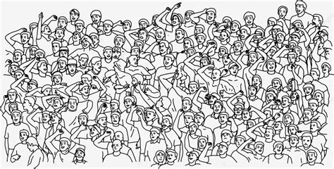Vector Illustration Of Enthusiastic Sports Fans Cheering For Their Team