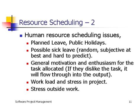Software Project Management Lecture 6 Resource Allocation Software