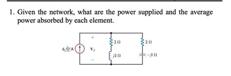 Solved Given The Network What Are The Power Supplied And Chegg