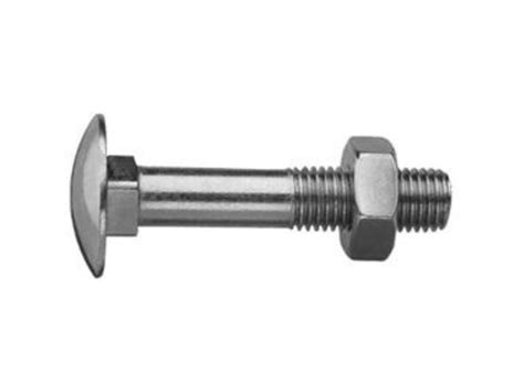 Tornillo Cabeza Redonda Con Tuerca 10x 80 Zinc Caja 50