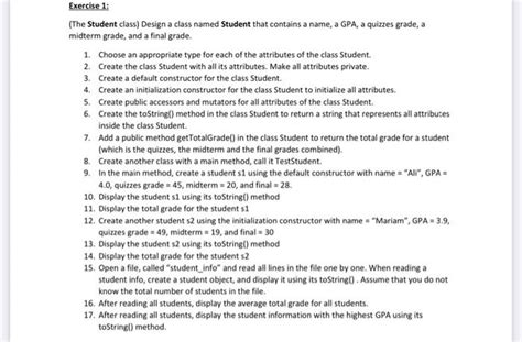 Solved Exercise The Babe Class Design A Class Named Chegg Com