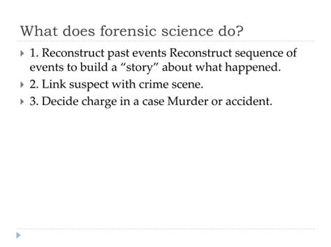 Introduction To Forensic Science PPTX Law