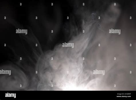 Heavy Smoke Isolated On A Black Background Cool For Wallpapers Stock