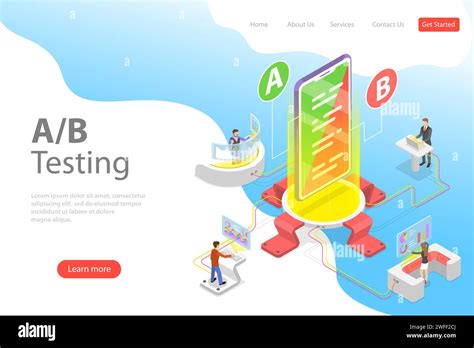 Isometric Flat Vector Concept Of AB Testing Split Test A B Comparison