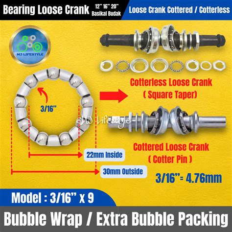 🔥𝟏 𝑷𝒄𝒔𝑩𝒖𝒍𝒂𝒕 316” X 9 𝐏𝐫𝐞𝐦𝐢𝐮𝐦 16”20” Bicycle Loose Crank Bearing