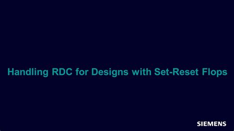 Rdc Reset Domain Crossing