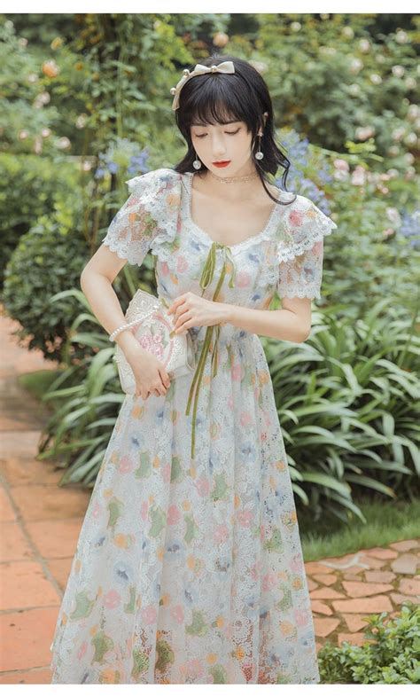 Kukombo Retro Sweet Temperament Floral Dress Robe Femme Summer French
