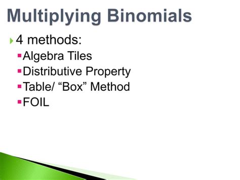 7 3 Multiplying Polynomials Ppt