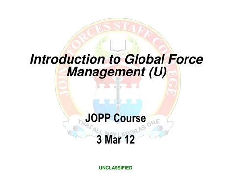 Ppt Introduction To Global Force Management U Powerpoint