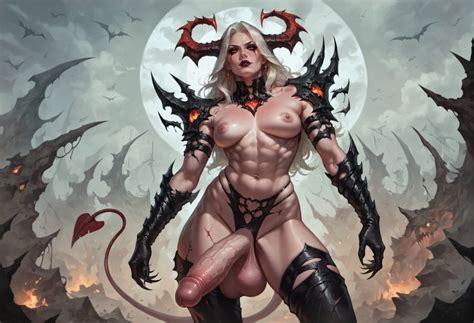 Rule 34 1futa Ai Generated Balls Breasts Demon Dickgirl Futa Only