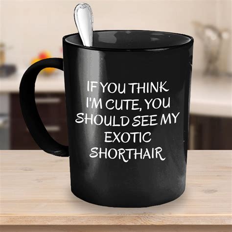 Exotic Shorthair Cat Patch Tabby Breed Unique Cat Breed Black Mug