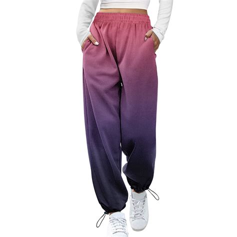 Ketyyh Chn Pants Women S Pants Casual Trouser Paper Bag Pants Elastic Waist Slim Pockets