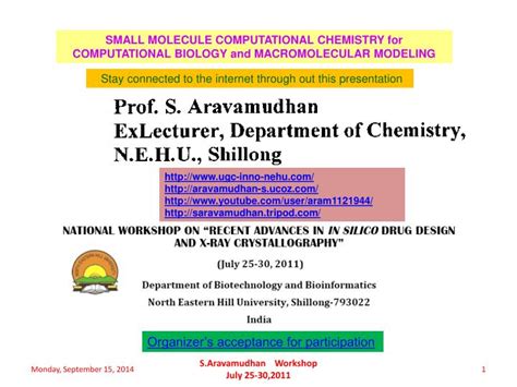 Ppt Small Molecule Computational Chemistry For Computational Biology