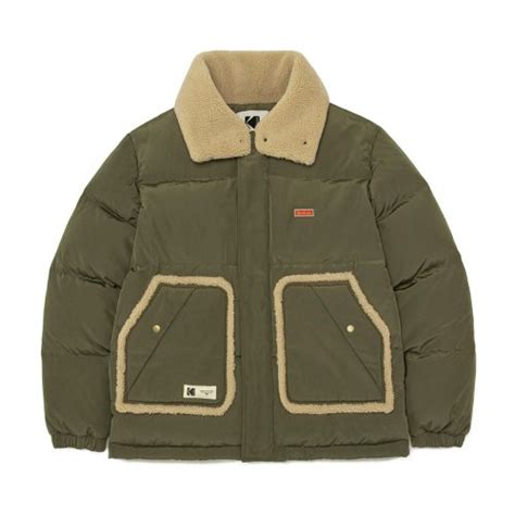 Kodak코닥 실시간 인기 스타일 브라우니 숏 다운 자켓 Khaki 온더룩