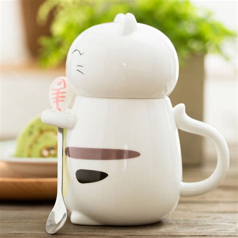 Mua Ly Cốc Sứ Có Nắp Mèo Con Cực đẹp 450ml Hàng Chính Hãng Mamashopvn