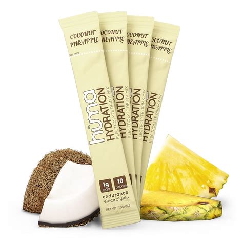 Huma Chia Hydration Drink Mix Coconut Pineapple 60 Packets