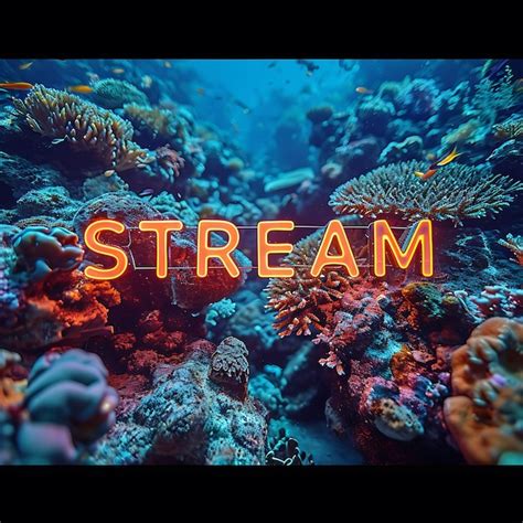premium photo stream text with a flowing effect and liquid style font