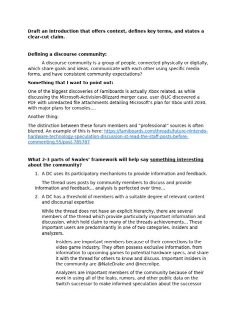 Isp100 Discourse Community Analysis Pdf Discourse Information