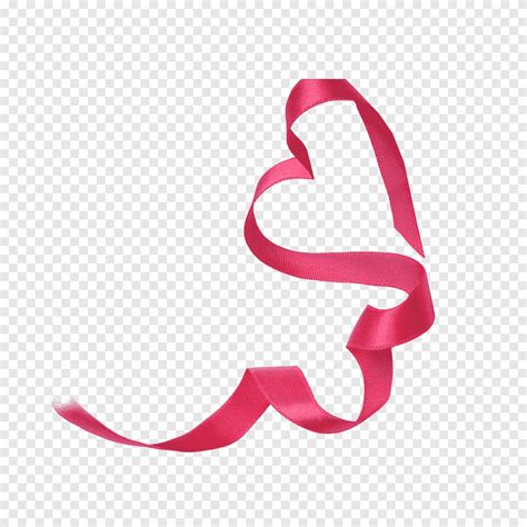 빨간 리본 접착 테이프 빨간 리본 핑크 리본 리본 심장 Png Pngegg