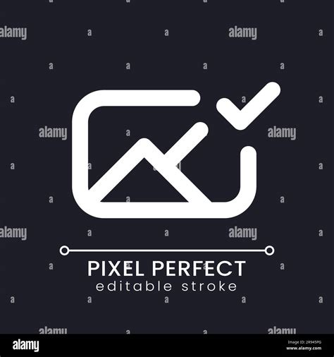 Applied Photo File Pixel Perfect White Linear Ui Icon For Dark Theme Stock Vector Image And Art