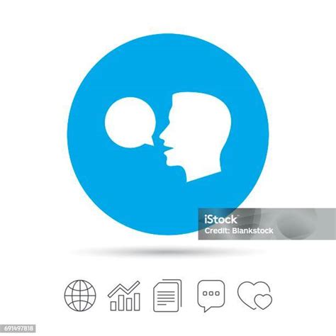 얘기합시다 또는 스피킹 아이콘크기 말풍선 기호까지 개념에 대한 스톡 벡터 아트 및 기타 이미지 개념 고급 기포 Istock