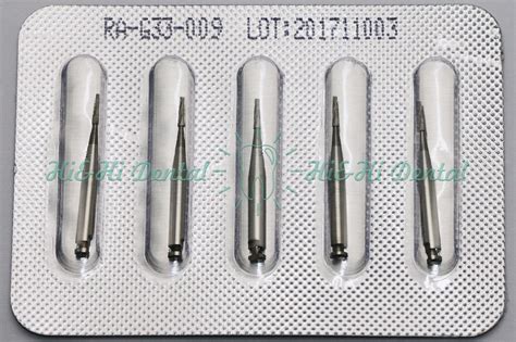 5Pcs RA699 Flat End Taper Dental Tungsten Carbide Burs For Low Speed