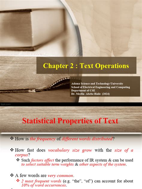 2 Text Operations Pdf Search Engine Indexing Morphology Linguistics
