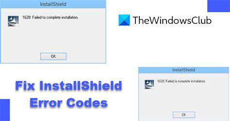 Fix InstallShield Error Codes Or On Windows