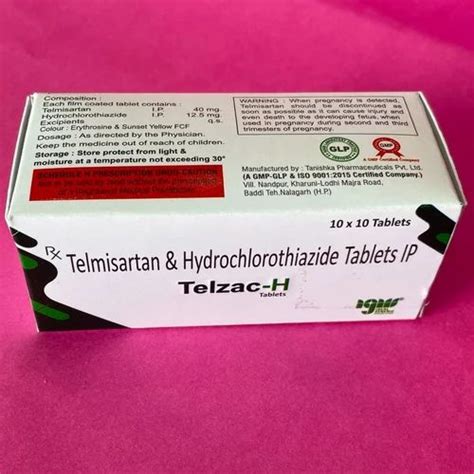 Telzac H Telmisartan Hydrochlorothiazide Tablet Prescription Treatment Hypertension At Rs 98